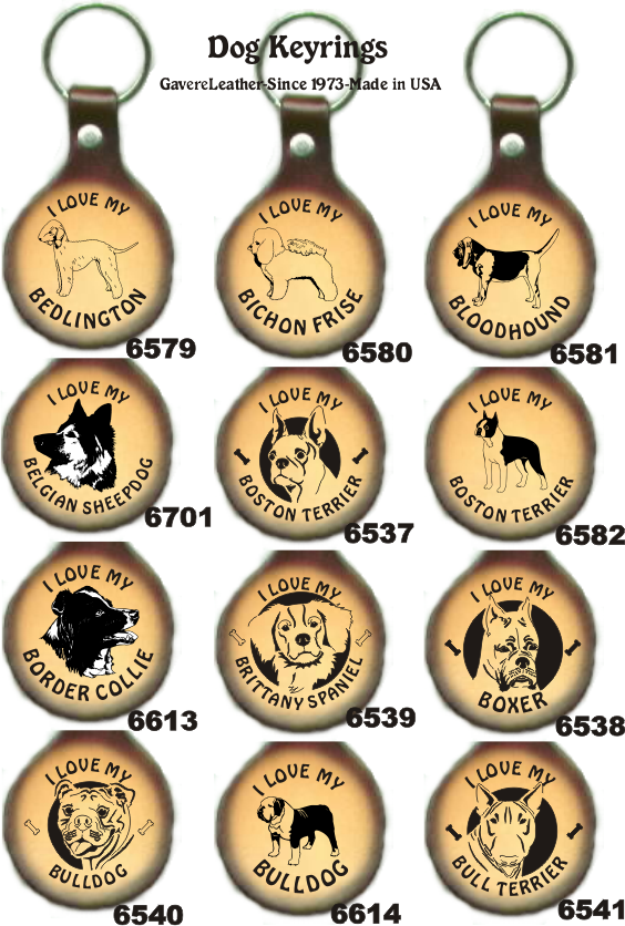 Personalized Leather Dog Breed Key Rings – Custom Leather Gifts| Gavere ...