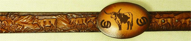 Kids Cattle Drive Belt Buckle Set – Personalized Belt | Gavere Leather ...
